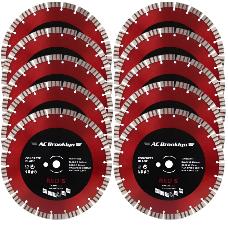 AC Brooklyn 12" Ultra Concrete Diamond Consaw Blade 20mm Bore (Box of ...