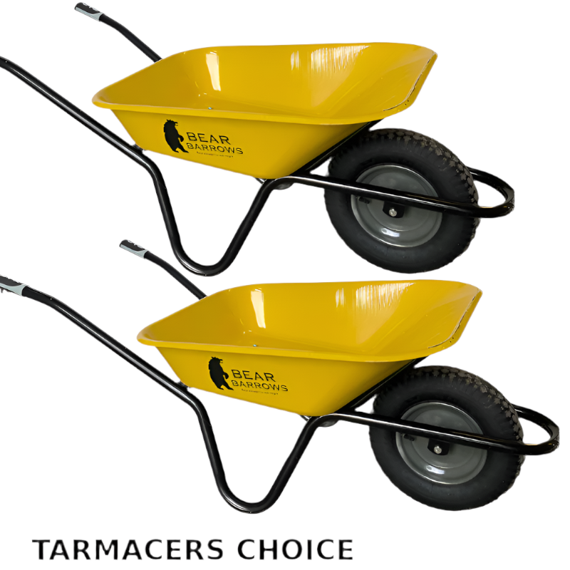 Bear Barrows X-Power 90L Yellow Tarmac Wheelbarrow (Pack of 2 ...