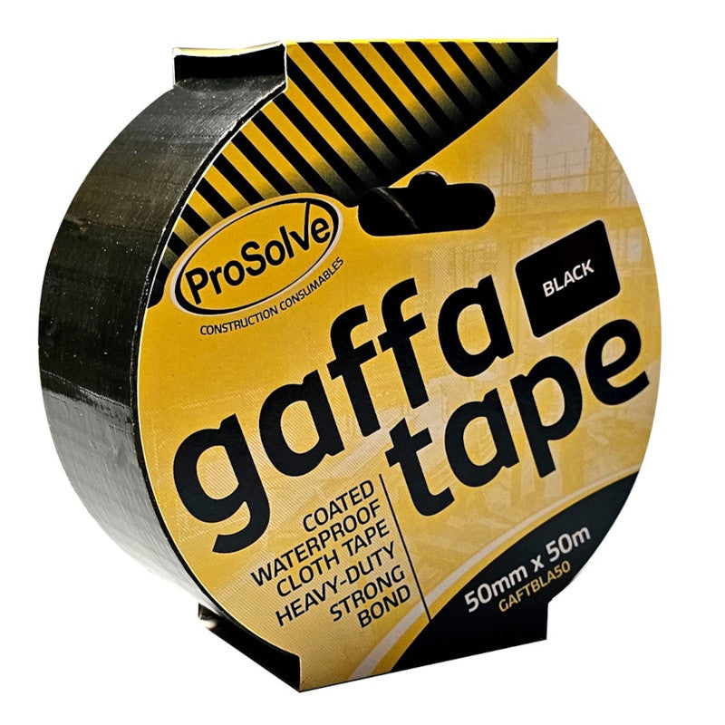 ProSolve Gaffa Tape 50mm X 50m - Black – Toolman Limited