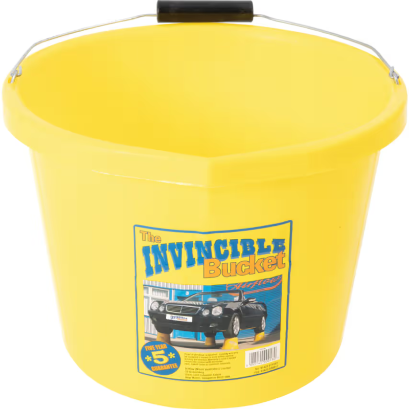 "Invincible" Heavy-Duty Yellow Bucket – Toolman Limited