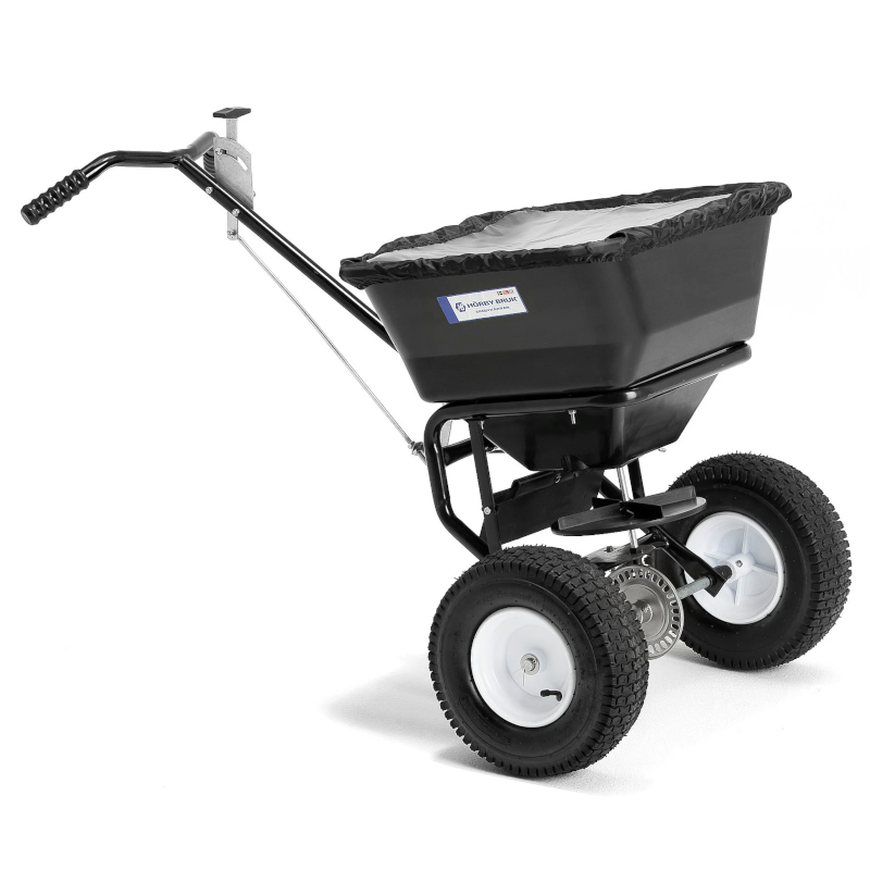 Salt Spreader with Pneumatic Wheels – Toolman Limited