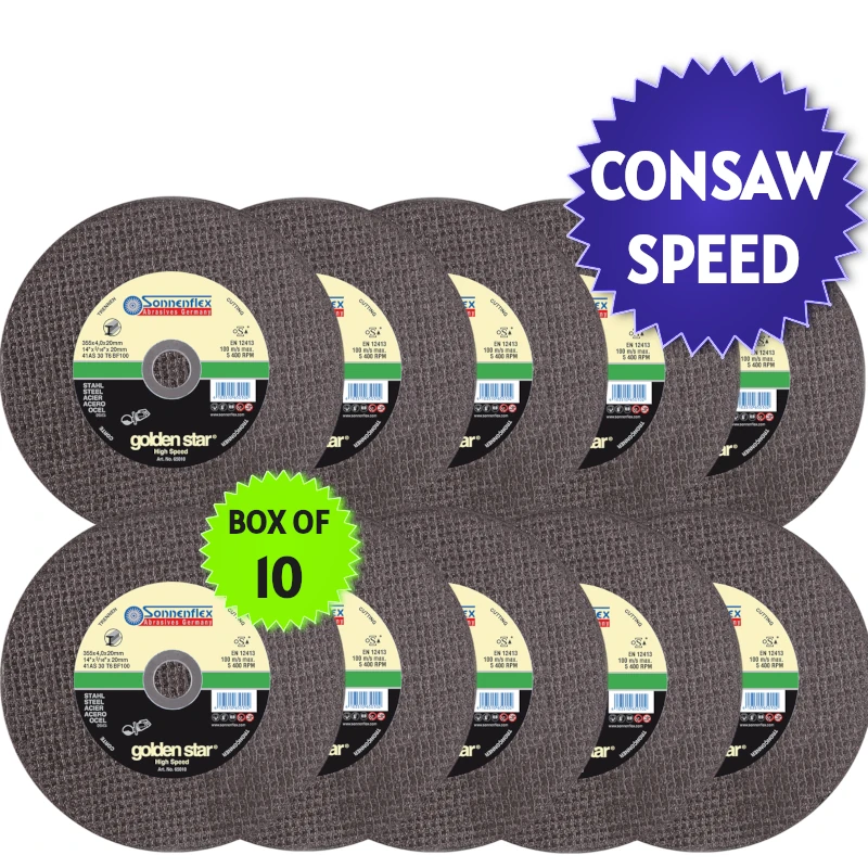 Sonnenflex 14" Consaw Speed Cutting Disc (Box of 10) – Toolman Limited