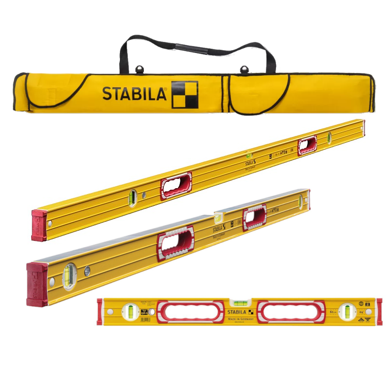 Stabila Kit 3 Spirit Level Type 196-2 Kit (61cm (2 ft), 122cm (4 ft ...