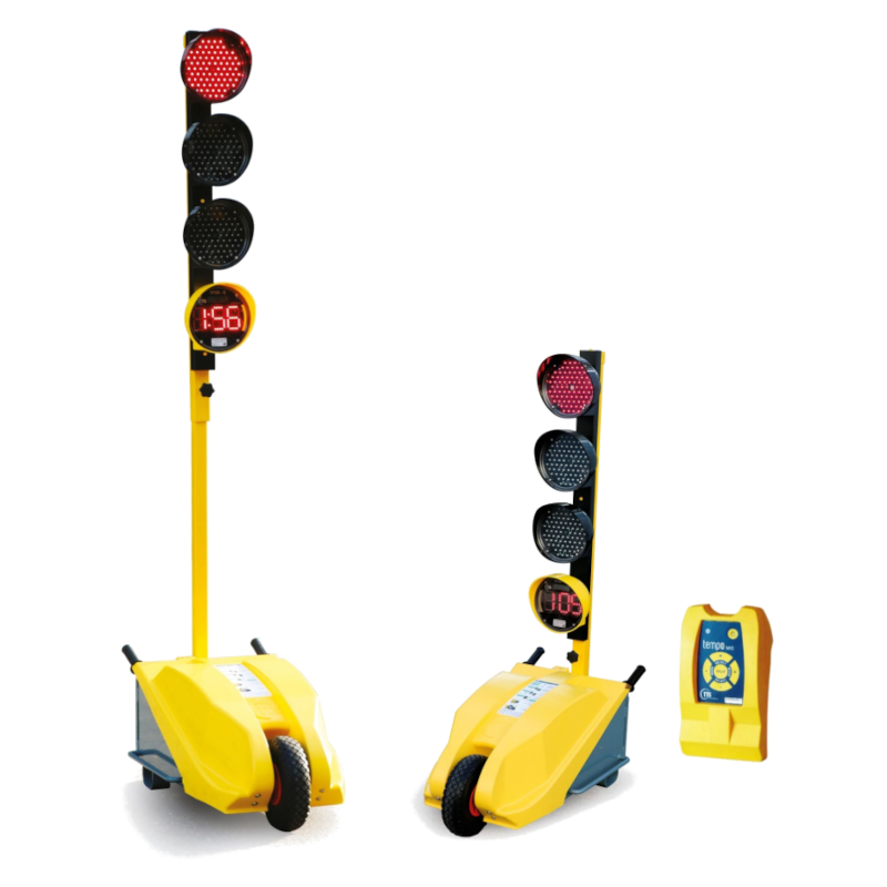 Set of 2 Tempo Temporary Traffic Lights - with Remote Control and Coun ...