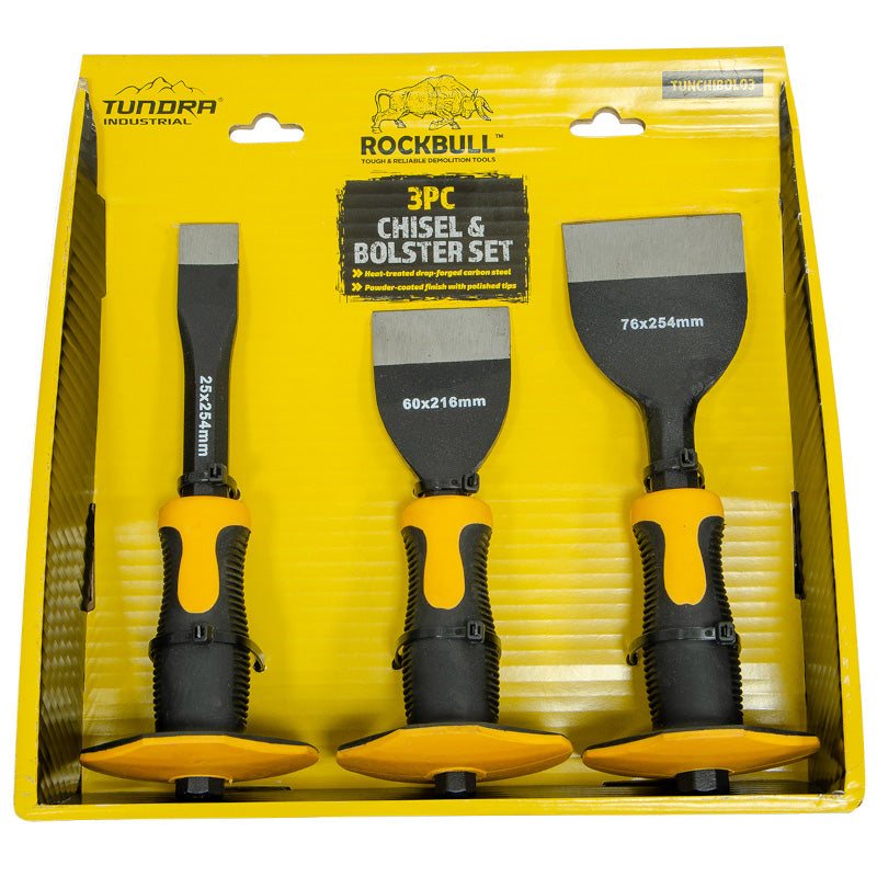 Tundra 3 Piece Chisel & Bolster Set – Toolman Limited